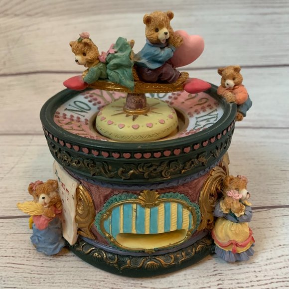 Accents | Teddy Bear Music Box With Spinning Yes No Dial On Top | Poshmark